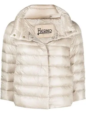 Herno Sofia Nylon Cape With Funnel Neck - Multicolor