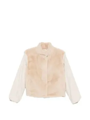 Herno Faux Fur Panel Coat - Multicolor