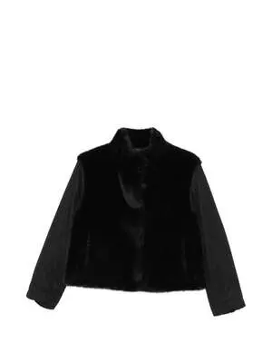 Herno HERNO Faux Fur Panel Coat Multicolor
