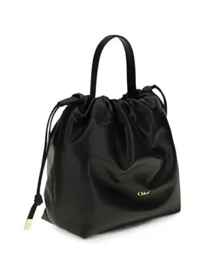 Chloé Leather Drawstring Tote - Multicolor