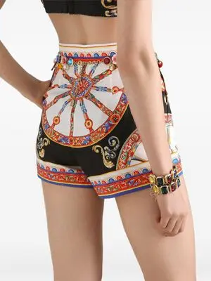 Dolce & Gabbana Carretto Print Cotton Shorts