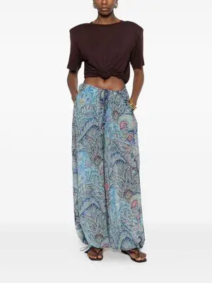 Etro Printed Paisley Wide-leg Trousers - Multicolor