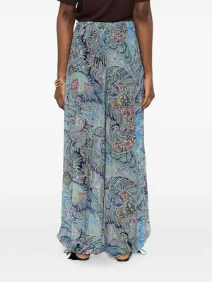 Etro Printed Paisley Wide-leg Trousers - Multicolor