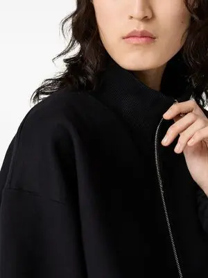 Miu Miu Fleece Sweatshirt With High Collar And Zip Closure - Multicolor