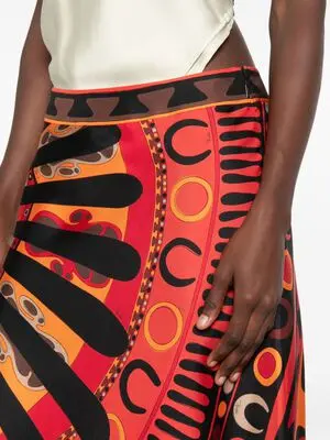 Emilio Pucci Printed Silk Skirt