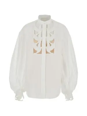 Zimmermann Luna Cotton Blouse - Multicolor