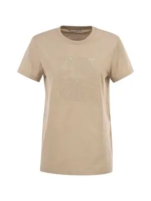 Max Mara Embroidered Logo Cotton T-shirt - Multicolor