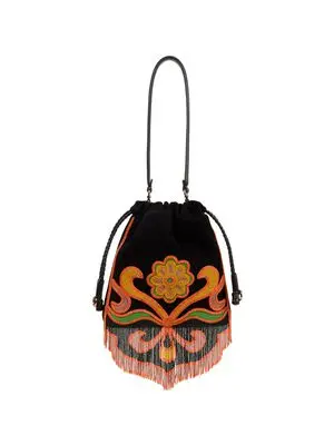 Etro Suede Leather Bucket Bag - Multicolor