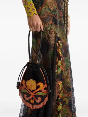 Etro Suede Leather Bucket Bag