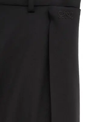 Loewe High-waisted Wide-leg Trousers With Ruffle Detail