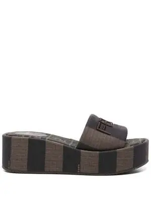 Fendi Sunshine Flatform Sandals - Multicolor