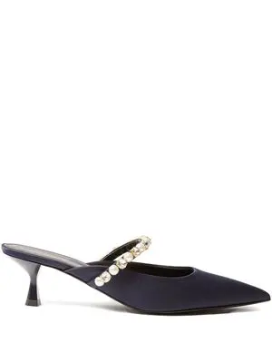 Stella McCartney Stella McCartney Elsa Pearl And Crystal Embellished Mules Multicolor