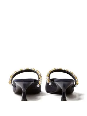 Stella McCartney Elsa Pearl And Crystal Embellished Mules - Multicolor