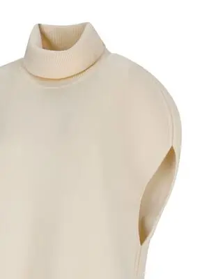 TOTEME Wool Vest With Roll Neck And Back Slit - Multicolor