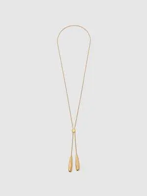 REISS Tova Tone Tova Sculpted Drop Lariat Necklace