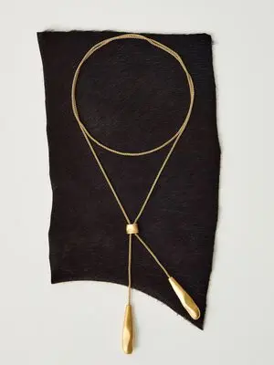 REISS Tova Tone Tova Sculpted Drop Lariat Necklace