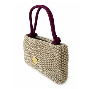 HILO DE MAR Hand-knitted Bag With Detachable Chain Strap - Gold
