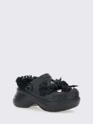 Balenciaga X Crocs Embellished Platform Eva Mules - Black