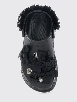Balenciaga X Crocs Embellished Platform Eva Mules - Black