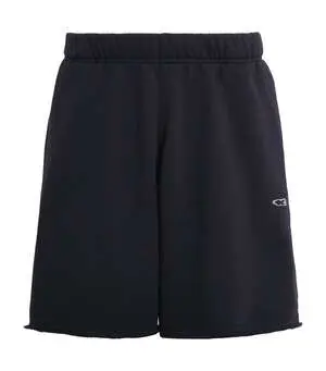 COLE BUXTON Cotton Jersey Sweatshorts With Raw Edge Hem