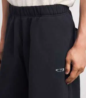 COLE BUXTON Cotton Jersey Sweatshorts With Raw Edge Hem