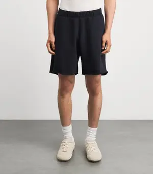COLE BUXTON Cotton Jersey Sweatshorts With Raw Edge Hem