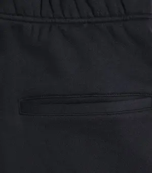 COLE BUXTON Cotton Jersey Sweatshorts With Raw Edge Hem - Navy