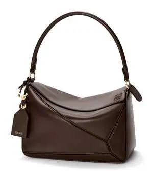 Loewe Medium Leather Puzzle Top-handle Bag - Brown