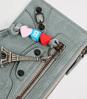 Balenciaga Lambskin Charm Le City Card Holder