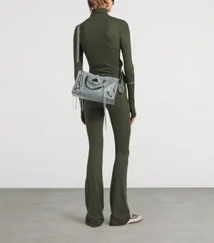 Balenciaga Small Lambskin Le City Top Handle Bag - Blue