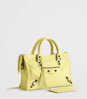 Balenciaga Small Lambskin Le City Top-handle Bag - Yellow