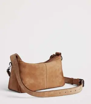 Balenciaga Mini Suede Le City Moto Shoulder Bag