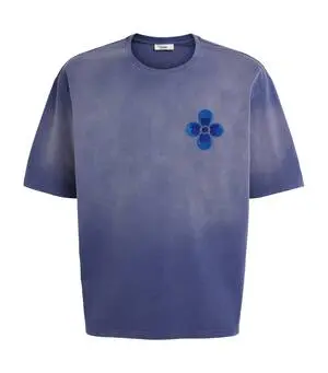 Commas Dégradé Embroidered T-shirt - Blue