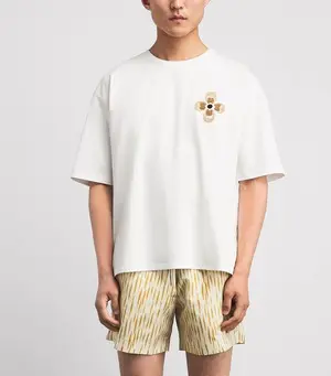 Commas Cotton Embroidered T-shirt