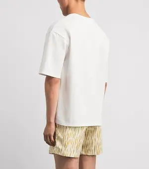 Commas Cotton Embroidered T-shirt - White