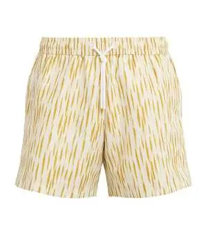 Commas Brushstroke Swim Shorts - Yellow