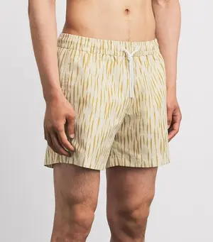 Commas Brushstroke Swim Shorts - Yellow