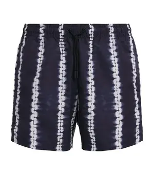 Commas Shibori Stripe Swim Shorts - Navy