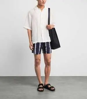 Commas Shibori Stripe Swim Shorts