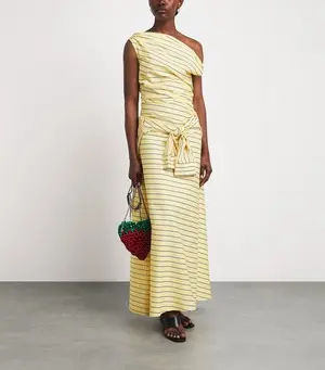 Staud Cotton Stripe Phare Maxi Dress