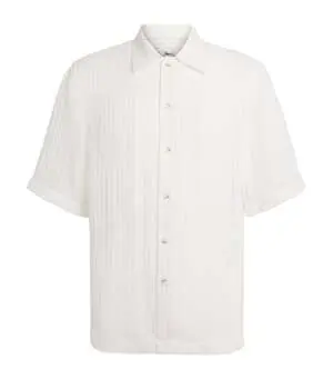 Commas Sheer Short-sleeve Shirt - White