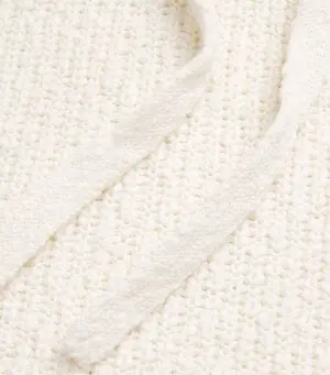 Commas Cotton Knit Hoodie - White