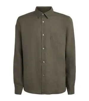 Derek Rose Linen Monaco Shirt - Green