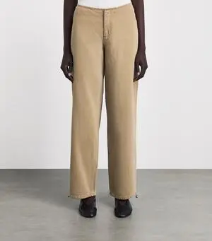 Still Here Drawstring Sport Low-rise Wide-leg Jeans