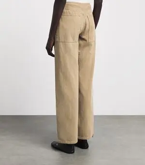 Still Here Drawstring Sport Low-rise Wide-leg Jeans