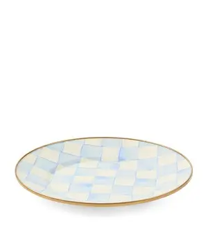 MACKENZIE-CHILDS Sky Check Dessert/salad Plate - Blue