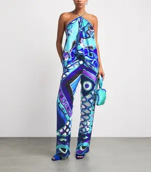 Emilio Pucci Silk Vivara Wide-leg Trousers