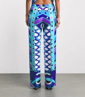 Emilio Pucci Silk Vivara Wide-leg Trousers