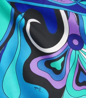 Emilio Pucci Silk Orchidee Halterneck Top