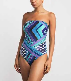 Emilio Pucci Strapless Vivara One-piece Swimsuit